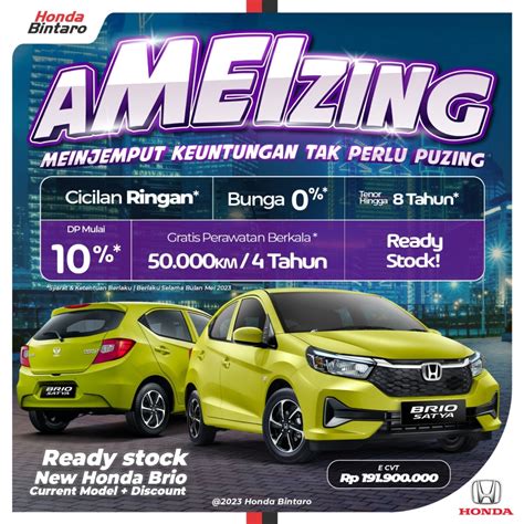 Penawaran Amaizing Promo Mobil Honda Mei 2023 Honda Bintaro