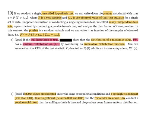 10 If We Conduct A Single One Sided Hypothesis