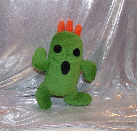 Final Fantasy Cactuar Plush Stuffed Fabric Doll Handmade Etsy
