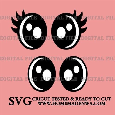 Felt Eyes Cricut Pattern Etsy