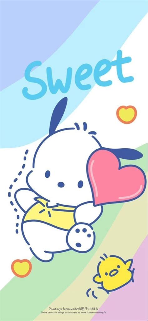 Pochacco 💗 ポチャッコ アニメ かわいい背景の壁紙 かわいい壁紙iphone