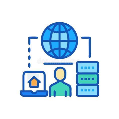 Comprehensive Virtual Host Icon Stock Vector Illustration Of Graphic