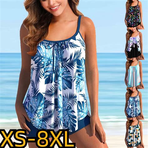Maillot De Bain Deux Pi Ces Imprim Pour Femmes Sexy Tankini Monokini