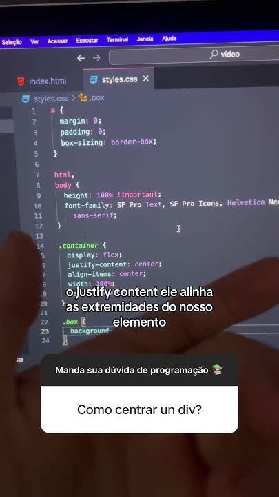 Como Centralizar Uma Div Com Css Youtube