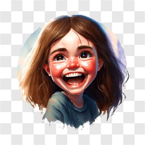 Descarga Chica Sonriente Con Cara Pintada Png En Línea Creative Fabrica