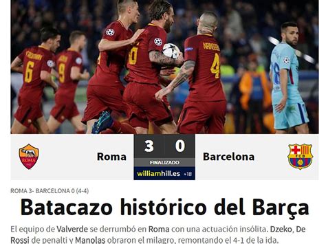 La Derrota Del Barcelona En El Mundo Así Retrató La Prensa