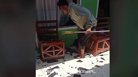 Viral Video Pria Ngamuk Ditinggal Nikah Kekasihnya Rumah Jadi Sasaran