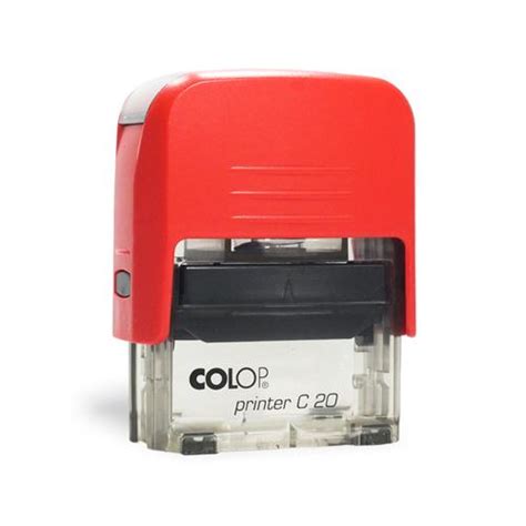 Carimbo Automático Colop Printer 20 Vermelho Transparente 38x14