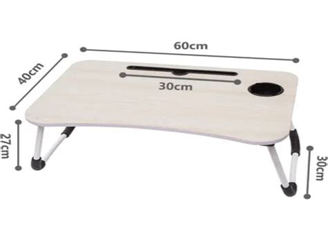 Ripley MESA PLEGABLE PORTÁTIL PARA LAPTOP CON RANURA Y POSAVASOS BEIGE