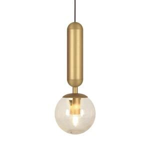 Pendente Luminária De Teto Dourado Mate Vidro Fumê 30x14cm Leroy Merlin