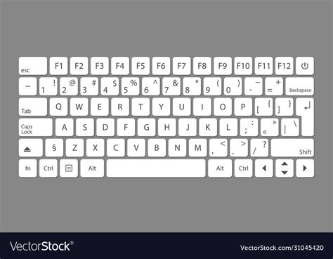 Computer Keyboard Blank Template Set Royalty Free Vector 59 Off