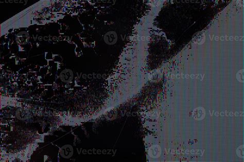 Broken Lcd Tft Tn Screen Flat Macro Texture With Crystal Leakage And