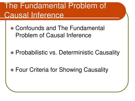 PPT The Fundamental Problem Of Causal Inference PowerPoint Presentation ID