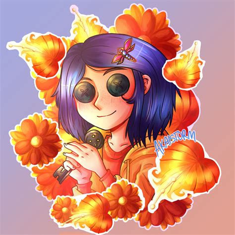 Coraline With Button Eyes By Akaiishuichii On Deviantart