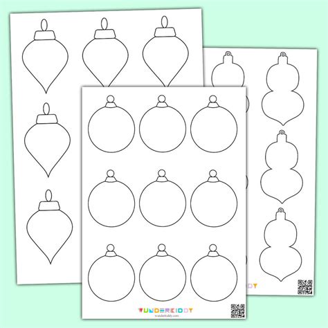 Free Printable Christmas Tree Ornament Craft Templates Pdf