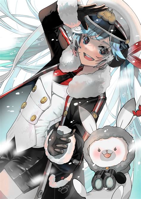 Hatsune Miku Yuki Miku Rabbit Yukine And Yuki Miku Vocaloid Drawn