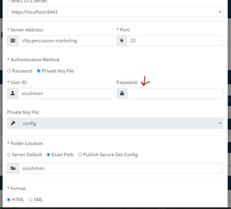 When Configuring Sftp For Publishing There Are Inconsistencies In The