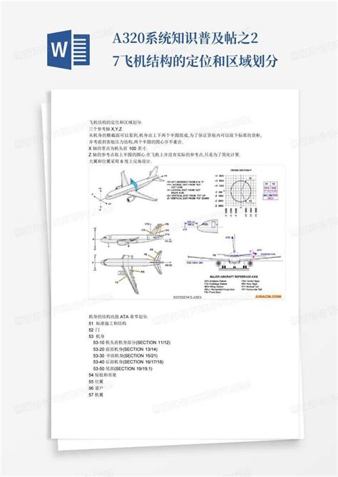 A320系统知识普及帖之27 飞机结构的定位和区域划分word模板下载编号qjkxeaxe熊猫办公
