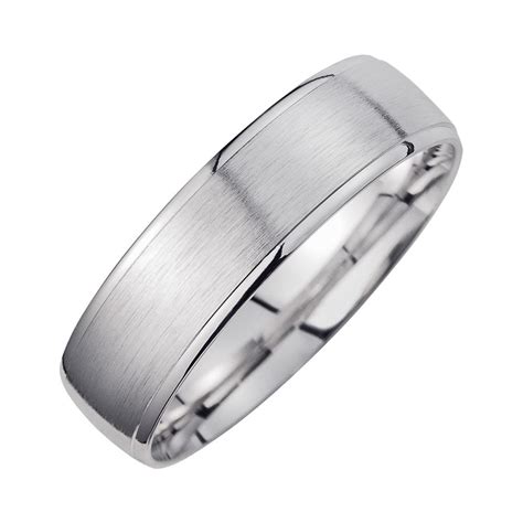 Unique Eheringe Weißgold mit Diamant Breite 6 mm WR0912