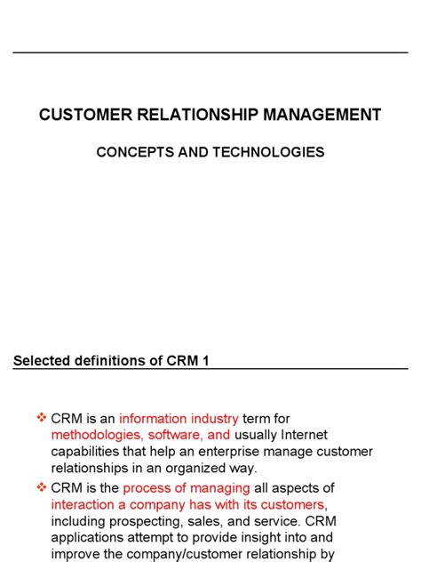 crm intro pdf customer relationship management sales