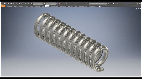 Autodesk Inventor Diseño De Resorte Coil Youtube