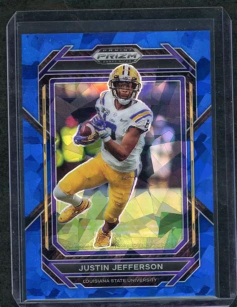 2023 Panini Prizm Draft Picks Justin Jefferson Bleu Glace Prizm 1799