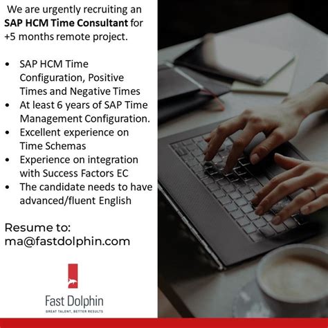 Fast Dolphin On Linkedin Sap Hcm Time Consultant Job Itjob Job