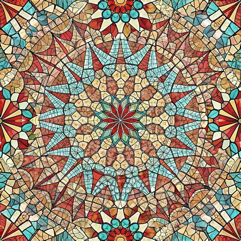 Download Ai Generated Stained Glass Seamless Royalty Free Stock