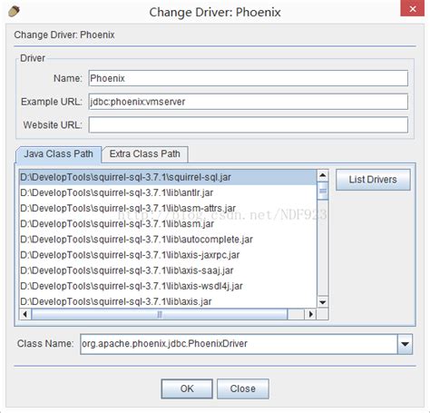 phoenix安装使用及使用 squirrel客户端连接操作hbase squirrel sql 3 7 1 standard jar csdn博客