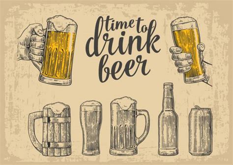 39400 Gelas Bir Ilustrasi Grafik Vektor And Clip Art Bebas Royalti