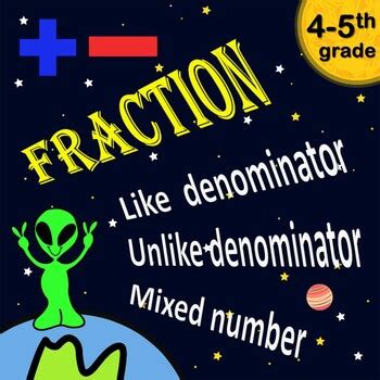 Adding And Subtracting Fractions With Like And Unlike Denominators