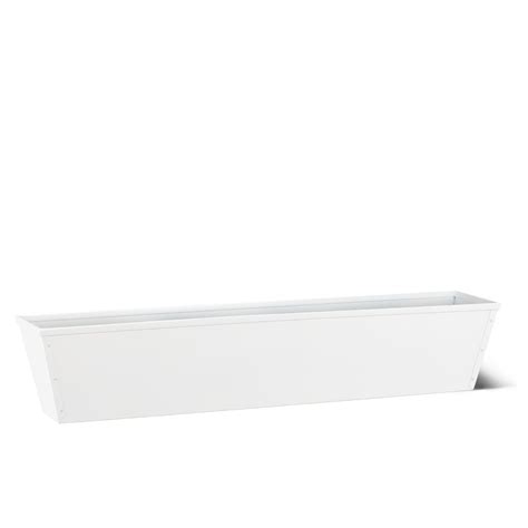 White Powder Coated Galvanized 2 In 1 Metal Tapered Window Box Or Liner