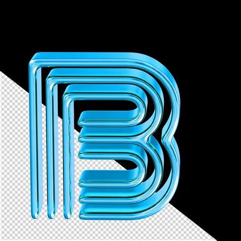 블루 플레이트 문자 B로 만든 기호 프리미엄 Psd 파일