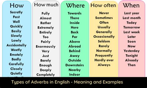 Adverb Of Degree List And Examples Adverbs English Vo