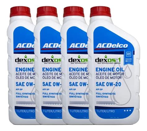 Kit 4 Oleo 0w20 Acdelco Api Sn Sintético Dexos 1 Parcelamento sem juros