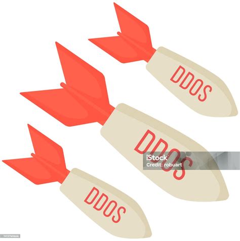 distributed denial of service hacking isolated flat vector illustration