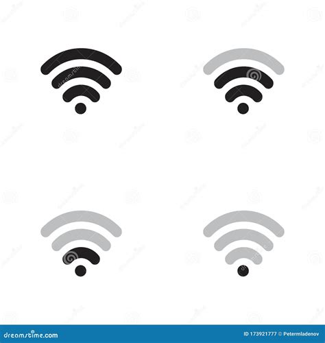 Signal Icons Vector Set Isolated On White Background Line Outline Style Radio Signals Waves And