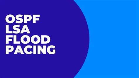 Ospf Lsa Flood Pacing Explained