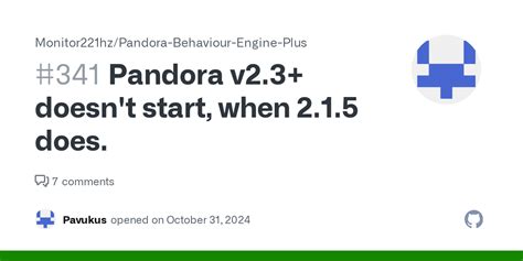 Pandora V23 Doesnt Start When 215 Does · Issue 341 · Monitor221hzpandora Behaviour