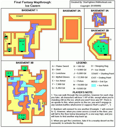 Final Fantasy Ice Cavern Map Map For Playstation By Starfighters76 Gamefaqs