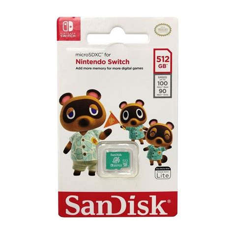 Sandisk 512gb Uhs I Nintendo Licensed Microsdxc Memory Card For