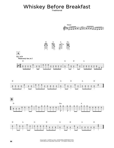 Whiskey Before Breakfast Arr Fred Sokolow By Traditional Mandolin