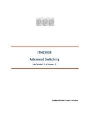 Switching Tutorial 5 7 ID 43408 Docx ITNE3008 Advanced Switching Lab