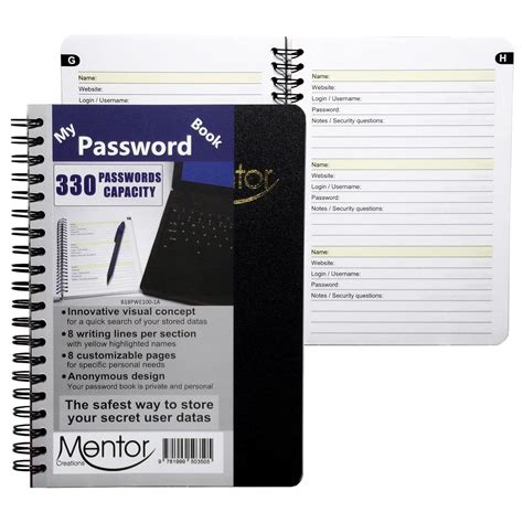 My Password Book X Quick Search Design Password And Private Code Logbook Amazon Ca