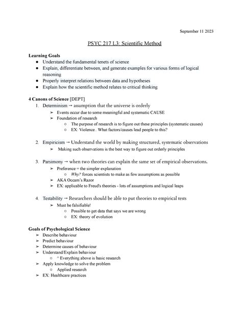 PSYC 217 WEEK 2 Topics Covered Scientific Method Ways Of Knowing