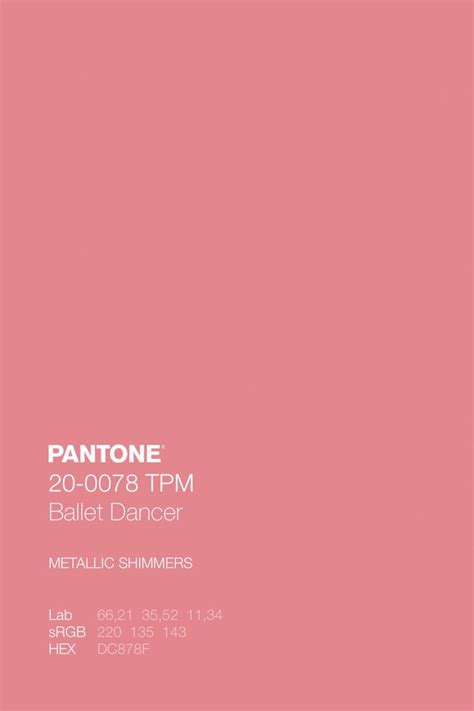 Pantone 20 0078 ТРМ Ballet Dancer Color Code Em 2023 Cores