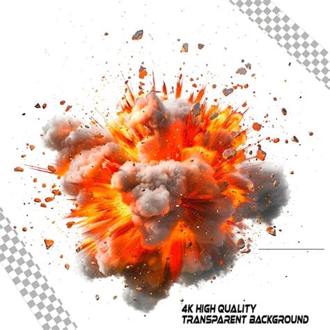 Premium Psd Bom Explosion Isolated On A White Background On