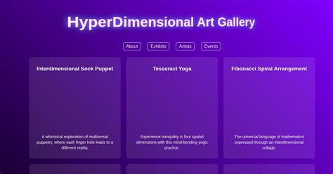 Hyperdimensional Art Gallery