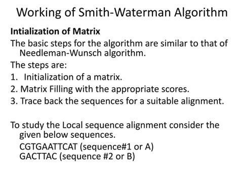 5 Global And Local Alignment Algorithms Pptx
