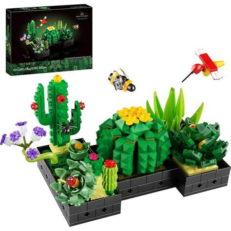 Educiro Artificial Succulent Building Set 5 Pack 590 Pcs Home Decor